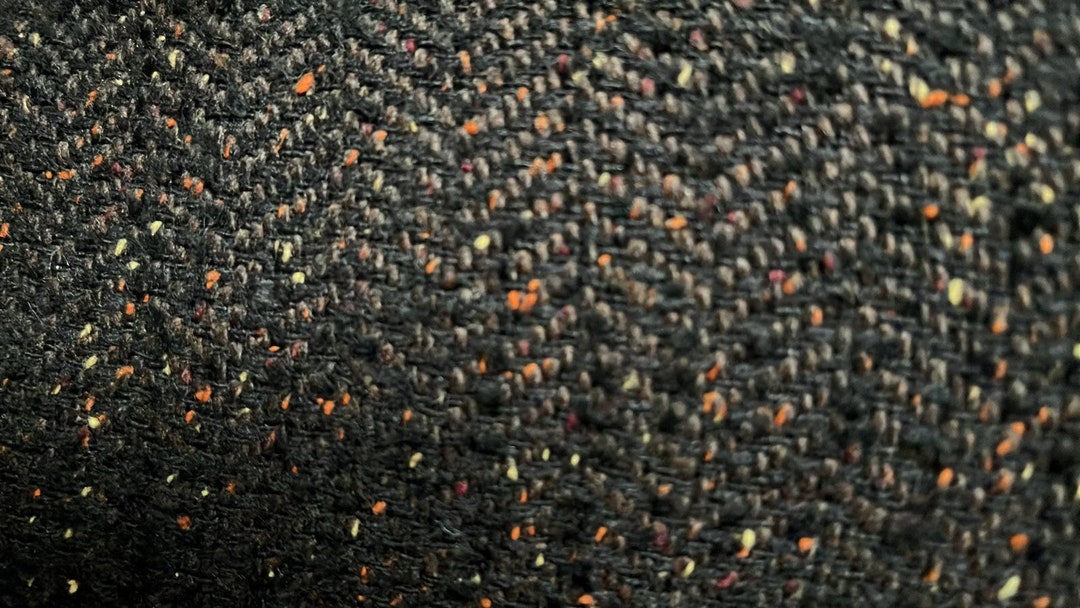 Italian Boucle Wool Fabric: Brown Herringbone Chanalle, 150cm Wide - Etsy
