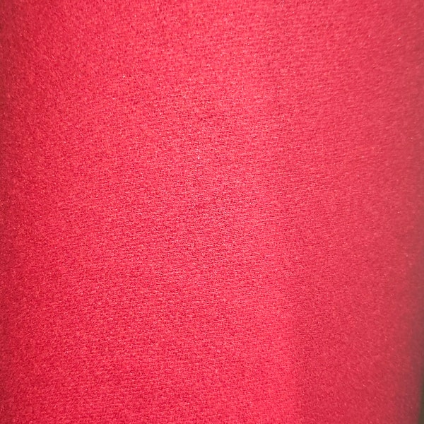 Red Wool Fabric - Etsy