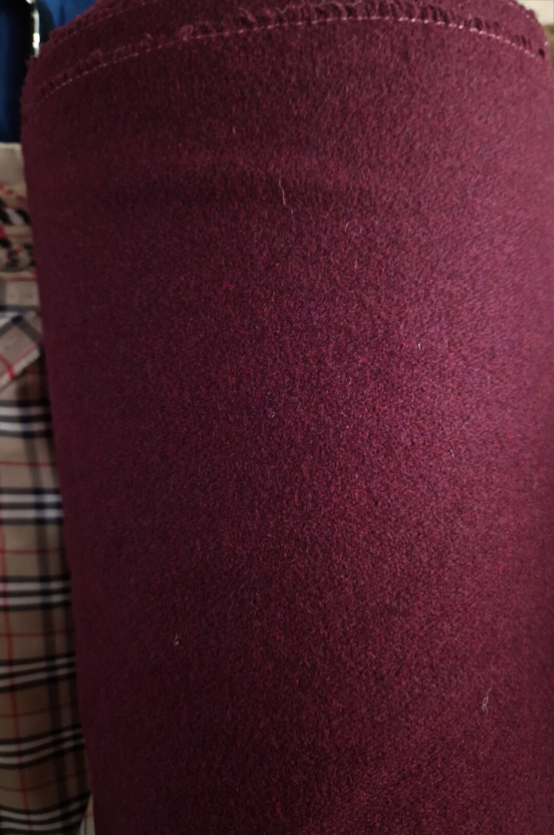 English Wine Cashmere/wool Melton Fabric 150cm Wide - Etsy