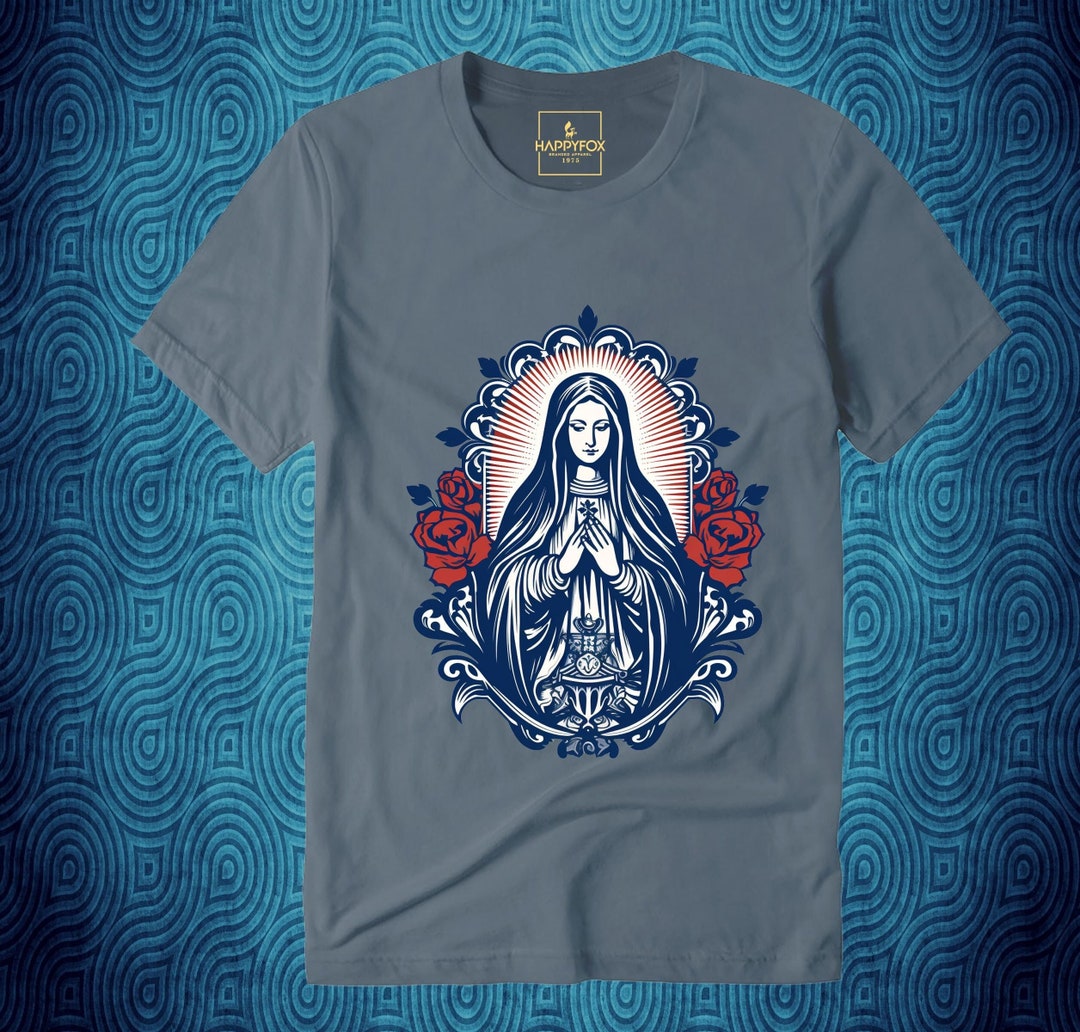 Virgin Mary Tshirt, Virgin Mary Protection Shirt, Modern Virgin Mary ...