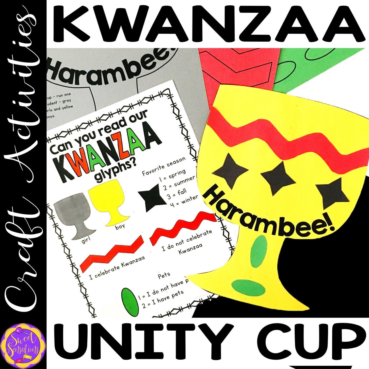 Kwanzaa Craft Umoja or Unity Cup for Children Paper Templates - Etsy