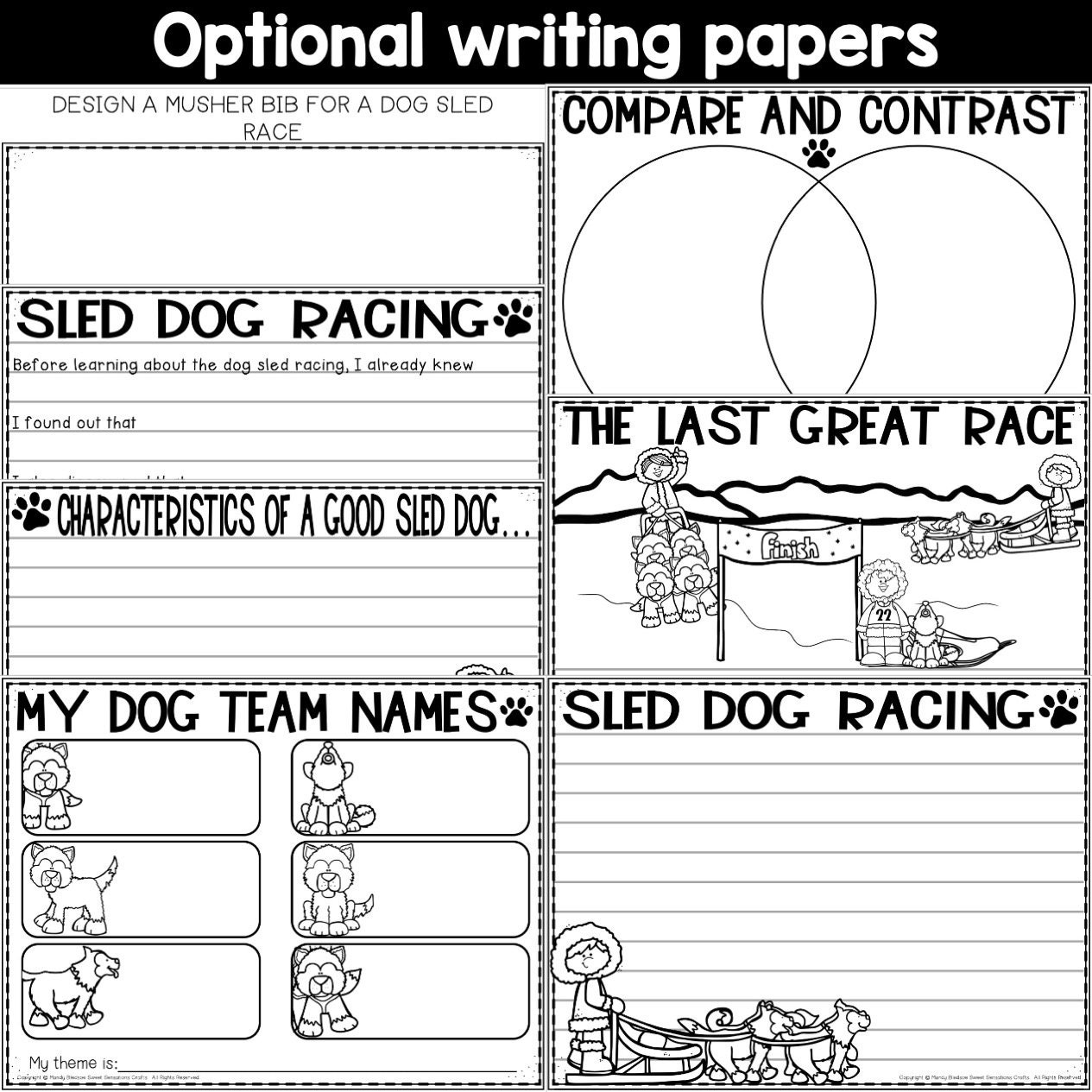 Sled Dog Race Craft Alaskan Dog Mushing Balto and Togo the Last Great ...