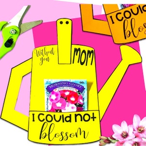 Mother’s Day Craft Mothers Day Card Flower Activities Watering Can Seed ...