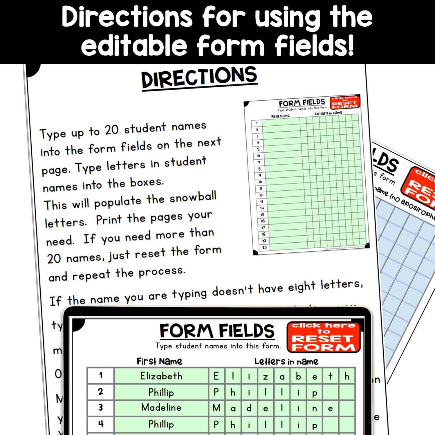 Thanksgiving Turkey Name Craft for Kids Instant Download Editable PDF ...