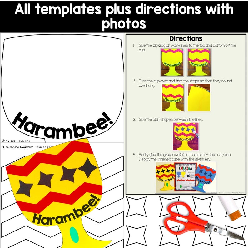 Kwanzaa Craft Umoja or Unity Cup for Children Paper Templates - Etsy