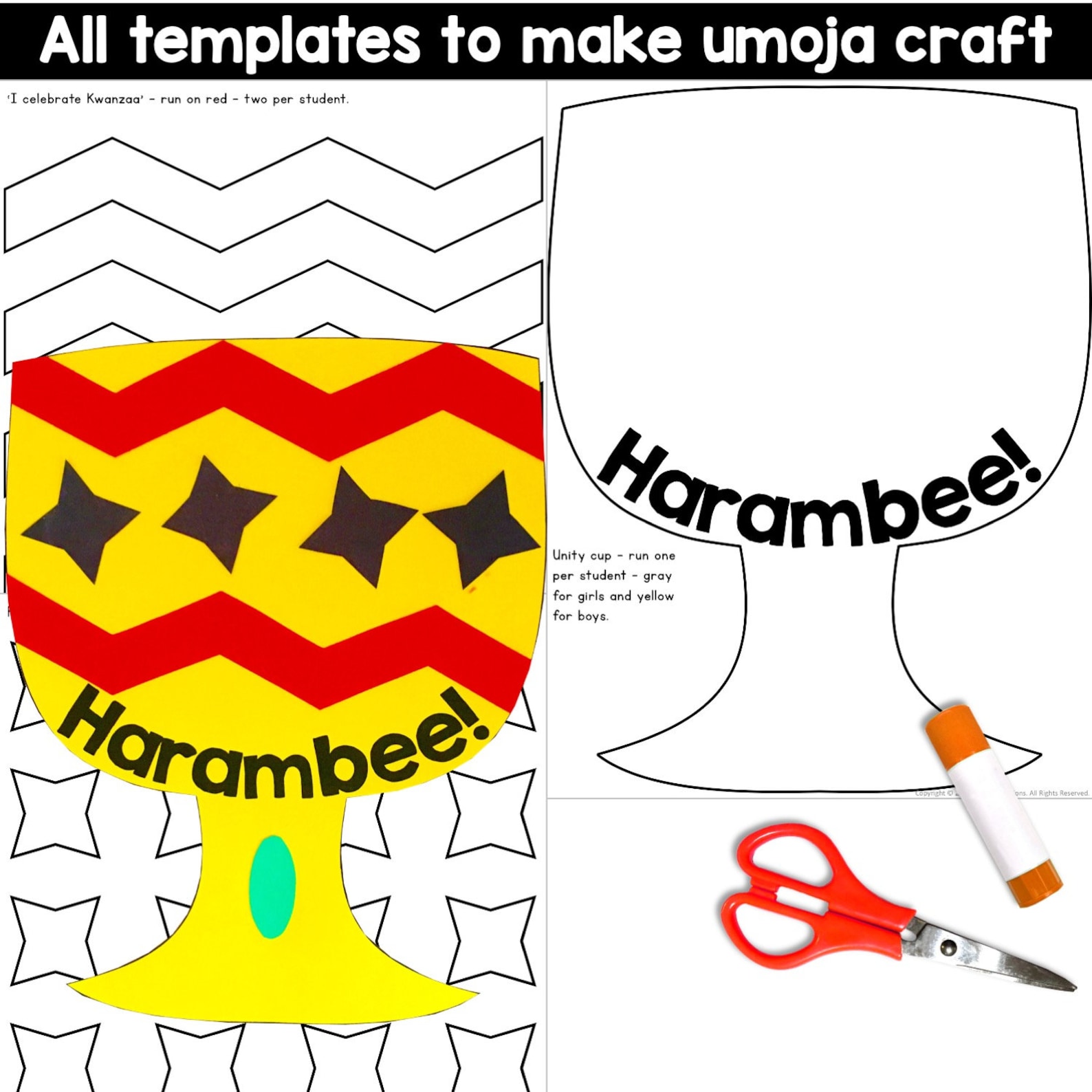 Kwanzaa Craft Umoja or Unity Cup for Children Paper Templates - Etsy