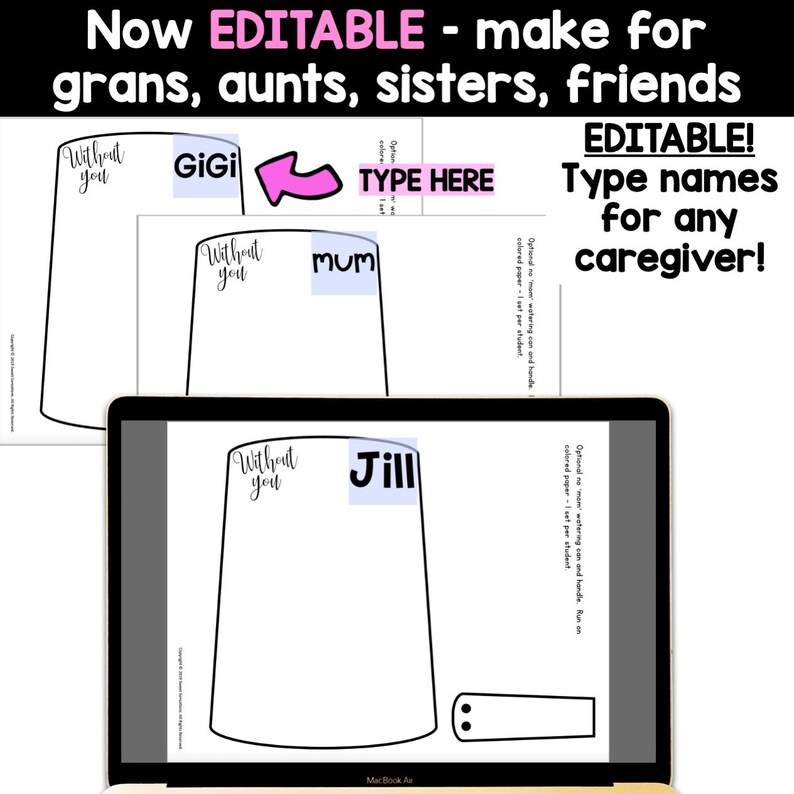 Mother’s Day Craft Mothers Day Card Flower Activities Watering Can Seed ...