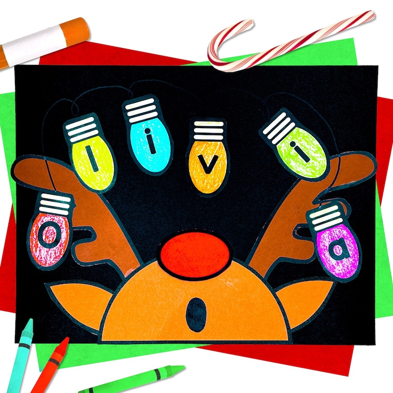 Reindeer Craft Paper Template for Kids | Kids Christmas Crafts ...