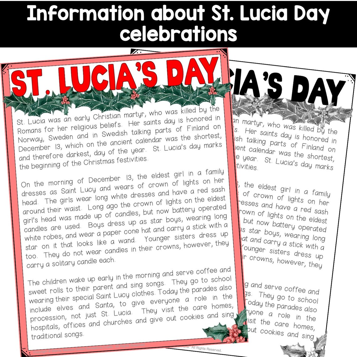 St. Lucia Crown Digital Printable Template St Lucia Day Swedish ...