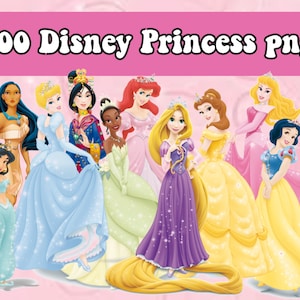 Princess PNG, Clip Art, Instant Download, Belle, Jasmine, Ariel ...
