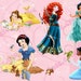 Princess PNG, Clip Art, Instant Download, Belle, Jasmine, Ariel ...