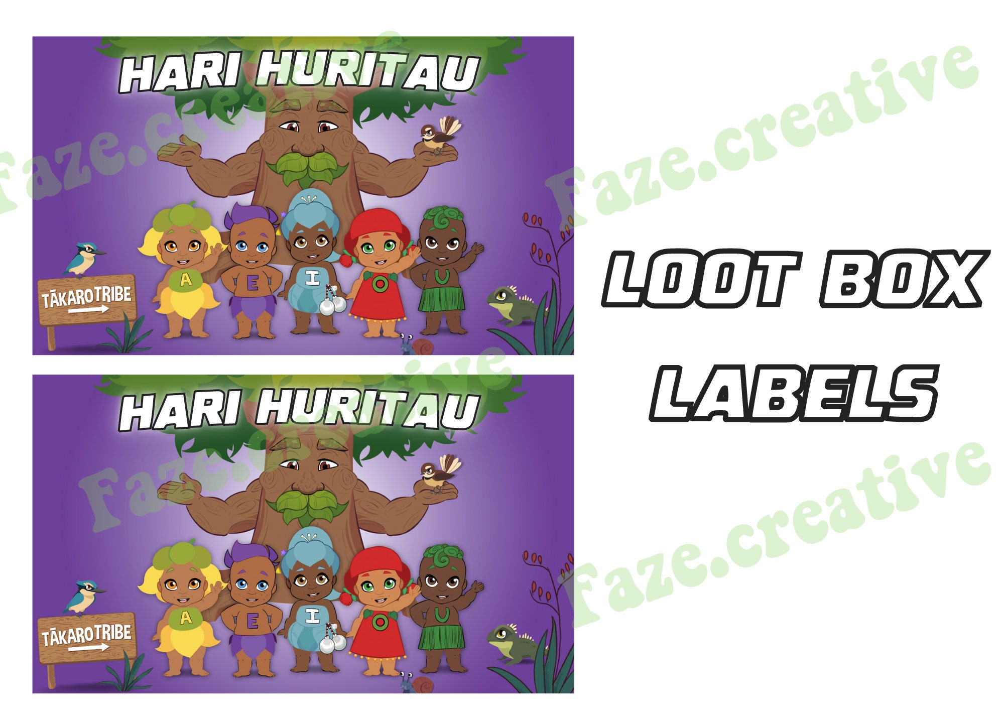 Takaro Tribe Png Water Label Loot Box Label Coloring Page - Etsy Australia