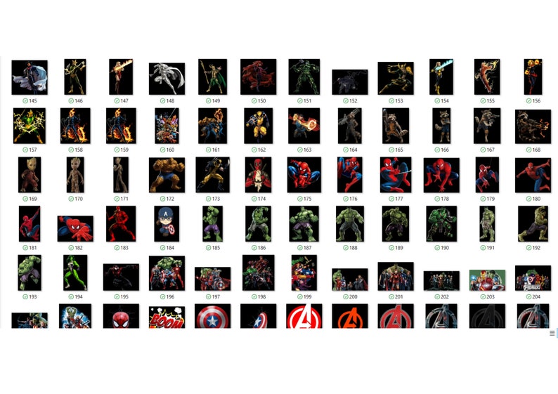 Avengers Clip Art PNG Images, Marvel Birthday (instant Download) - Etsy