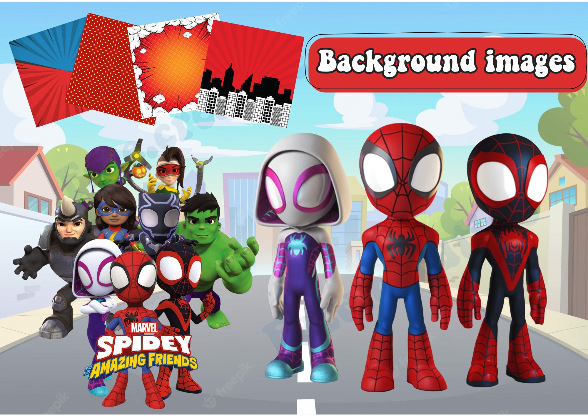 Spidey y sus increíbles amigos Imágenes PNG Alta resolución - Etsy México