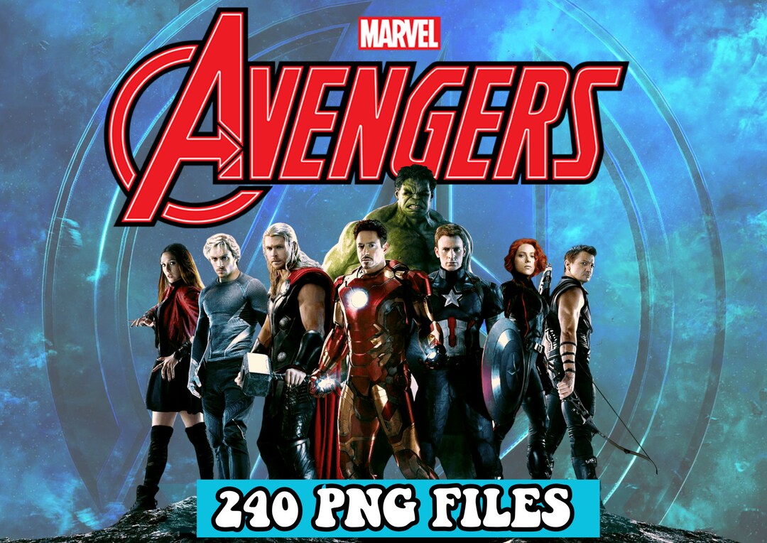 Avengers Clip Art PNG Images, Marvel Birthday (instant Download) - Etsy
