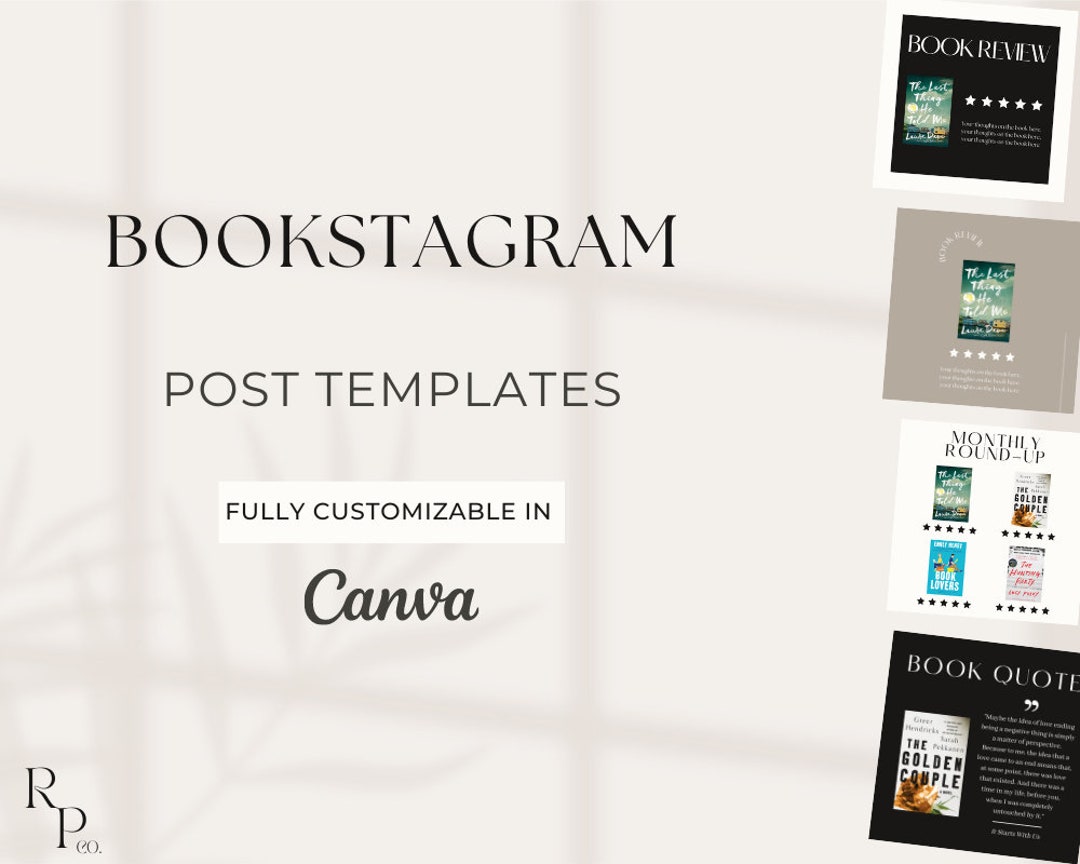 Minimalist Modern Aesthetic Book Instagram Post Templates for ...