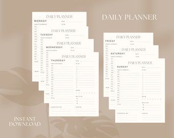 Printable Weekly Planner Productivity Planner Instant - Etsy