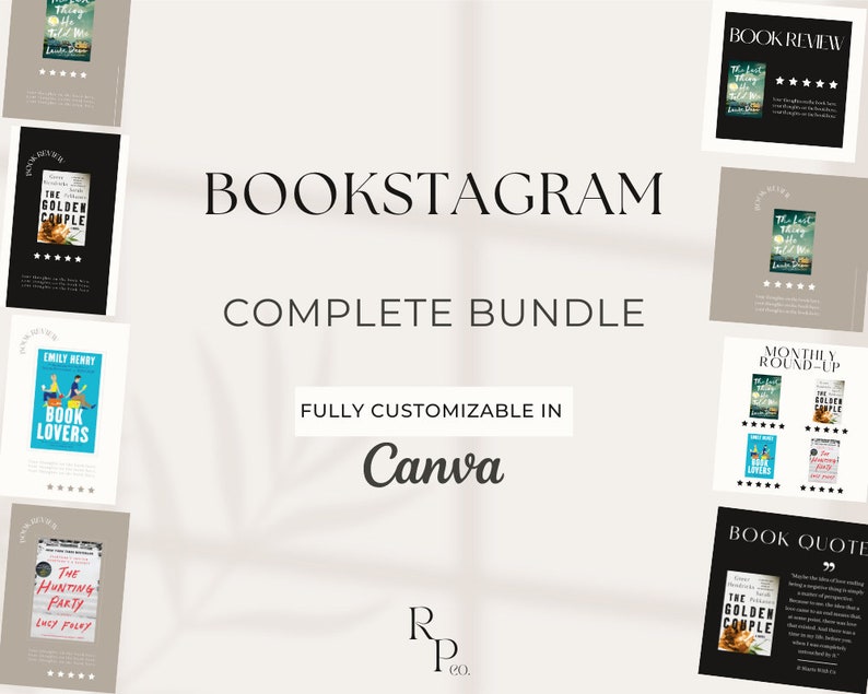 Minimalist Modern Bookstagram Templates: Complete Bundle | Story and ...