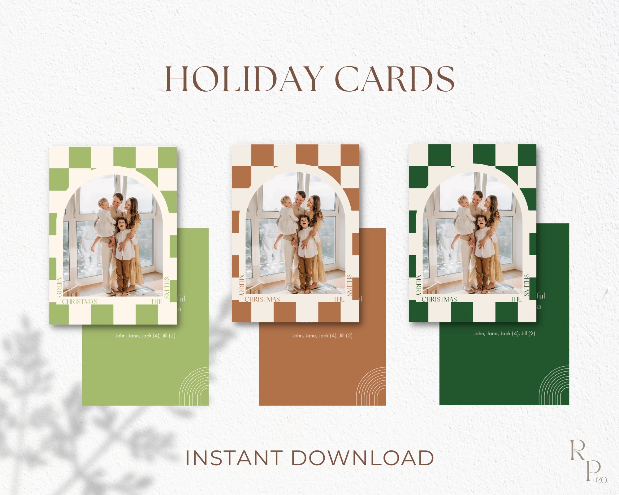 2023 Holiday Card Printable Editable Canva With Photo Template ...