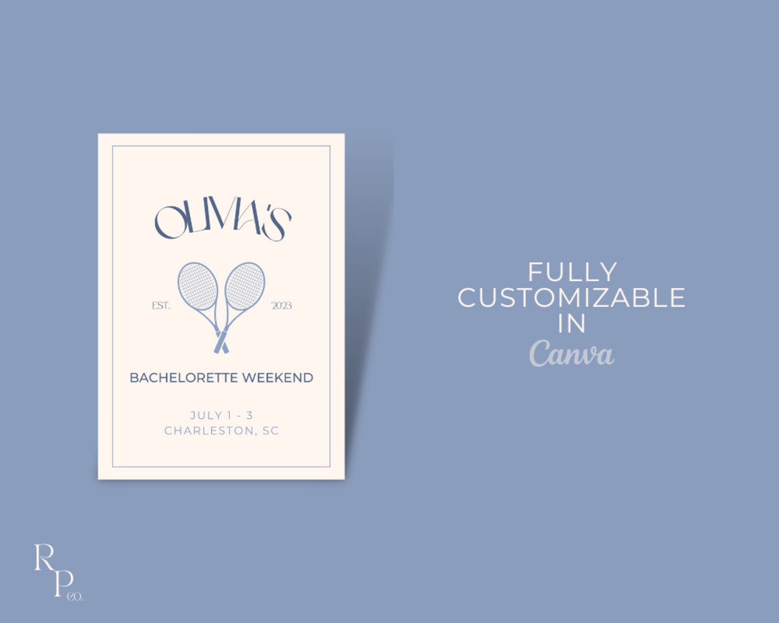 DELUXE Country Club Themed Bachelorette Party Invitation and Itinerary ...