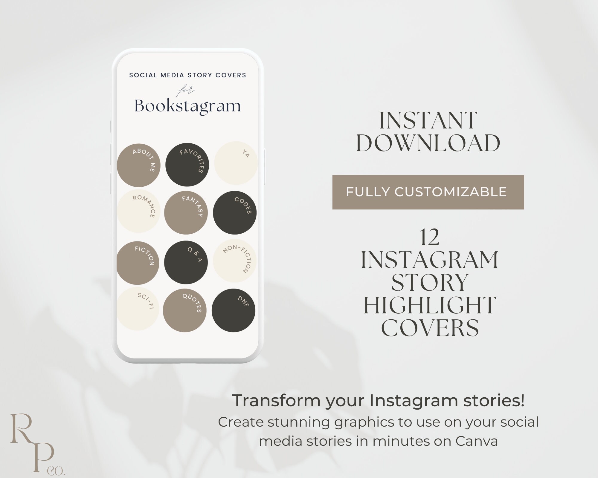 Book Instagram Story Templates and Highlight Covers & Instagram ...