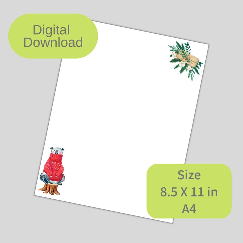 Printable Notes, Letter Writing Paper, 8.5x11, A4, Unlined Journal Page ...