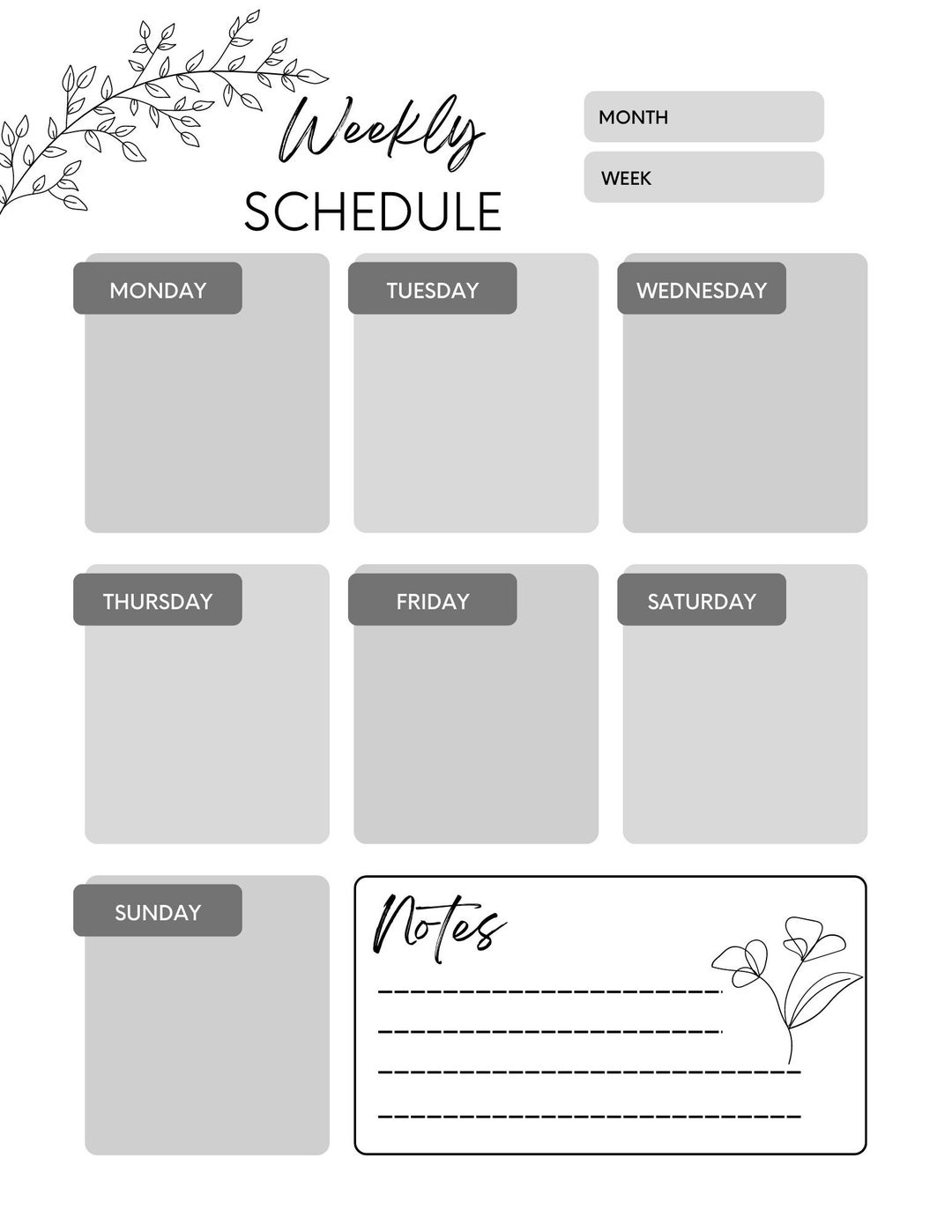 EDITABLE Digital Weekly Planner - Etsy