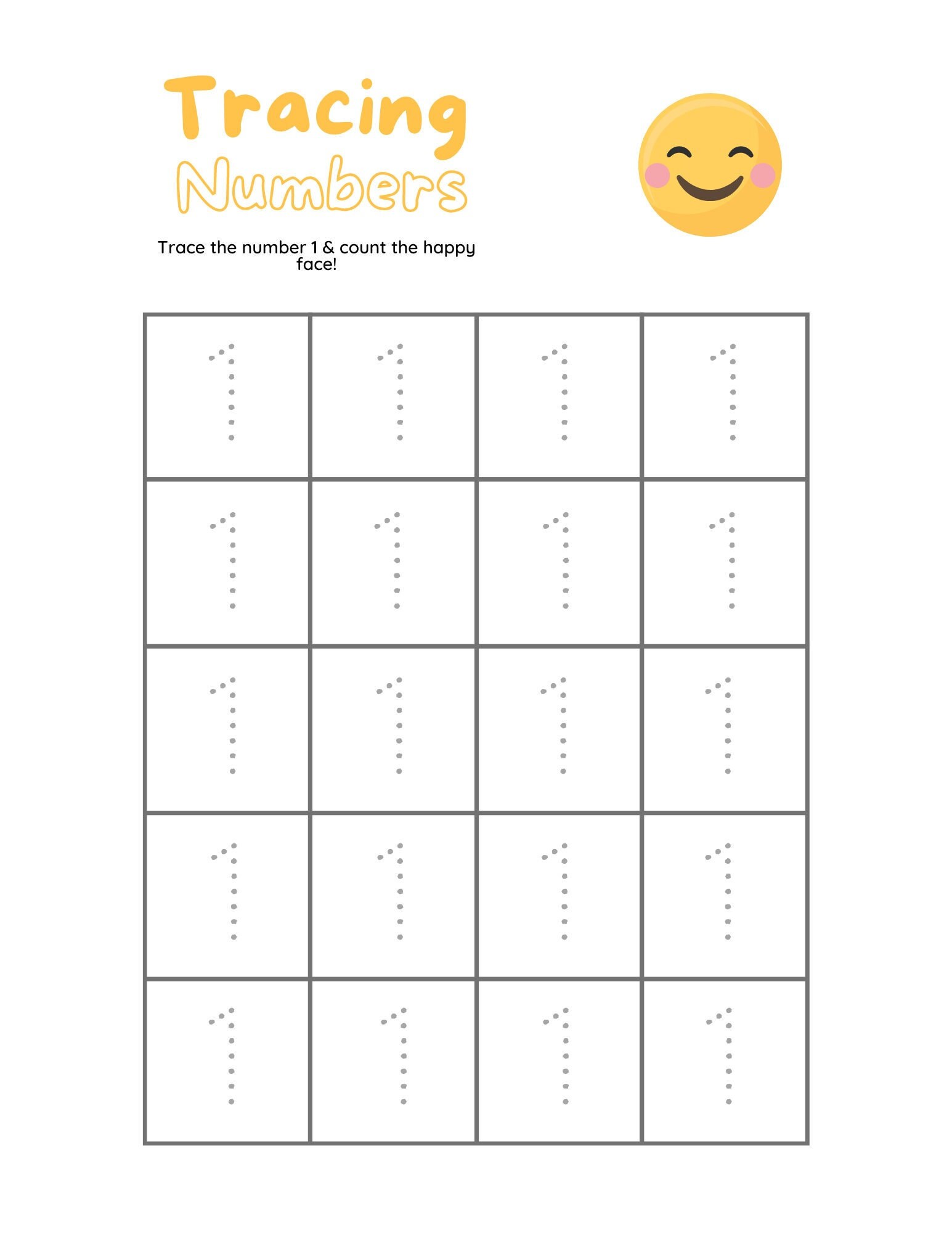 Tracing Numbers Activity Worksheets 0-9 - Etsy