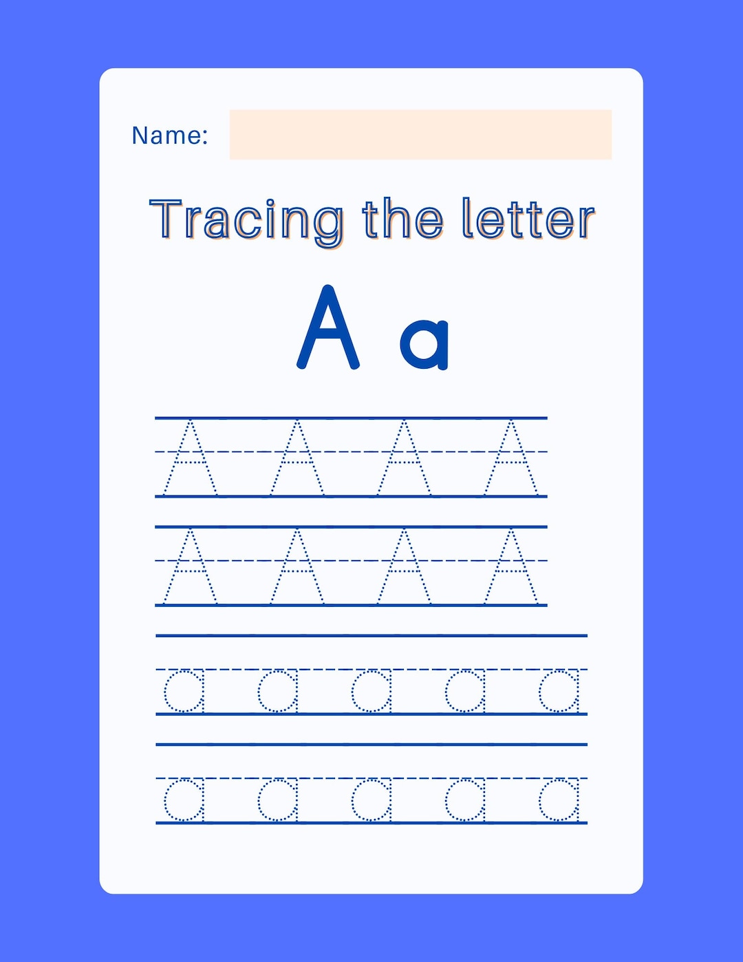 Alphabet Tracing Worksheet Bundle A-Z - Etsy