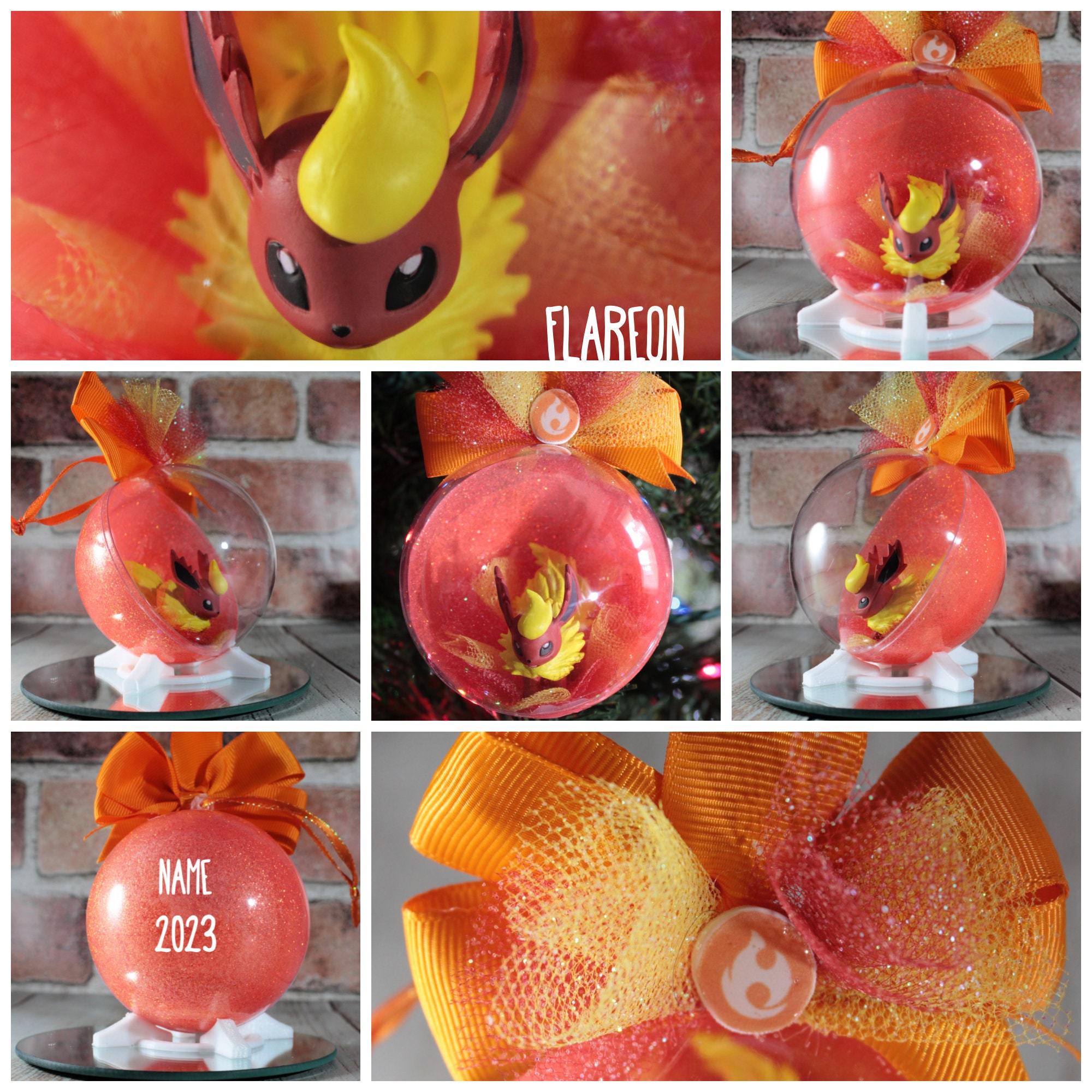 Eevee Evolutions Pokemon Personalized Christmas Ball Ornament - Etsy