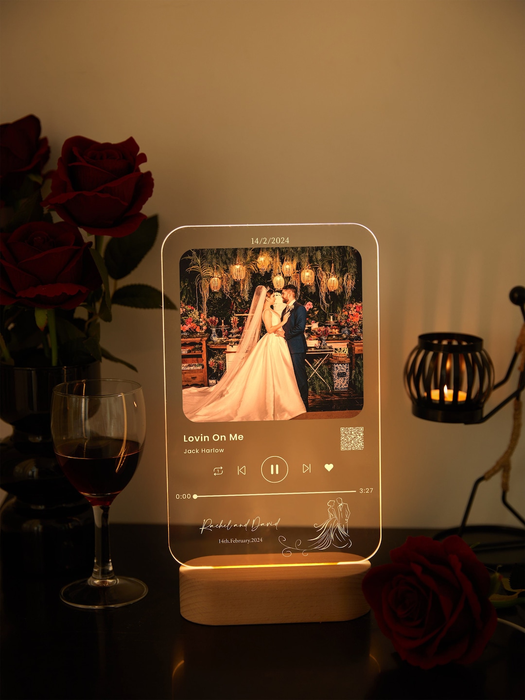 Bespoke Acrylic Music Plaque, Couples Gift,song Plaque,acrylic Plaque ...