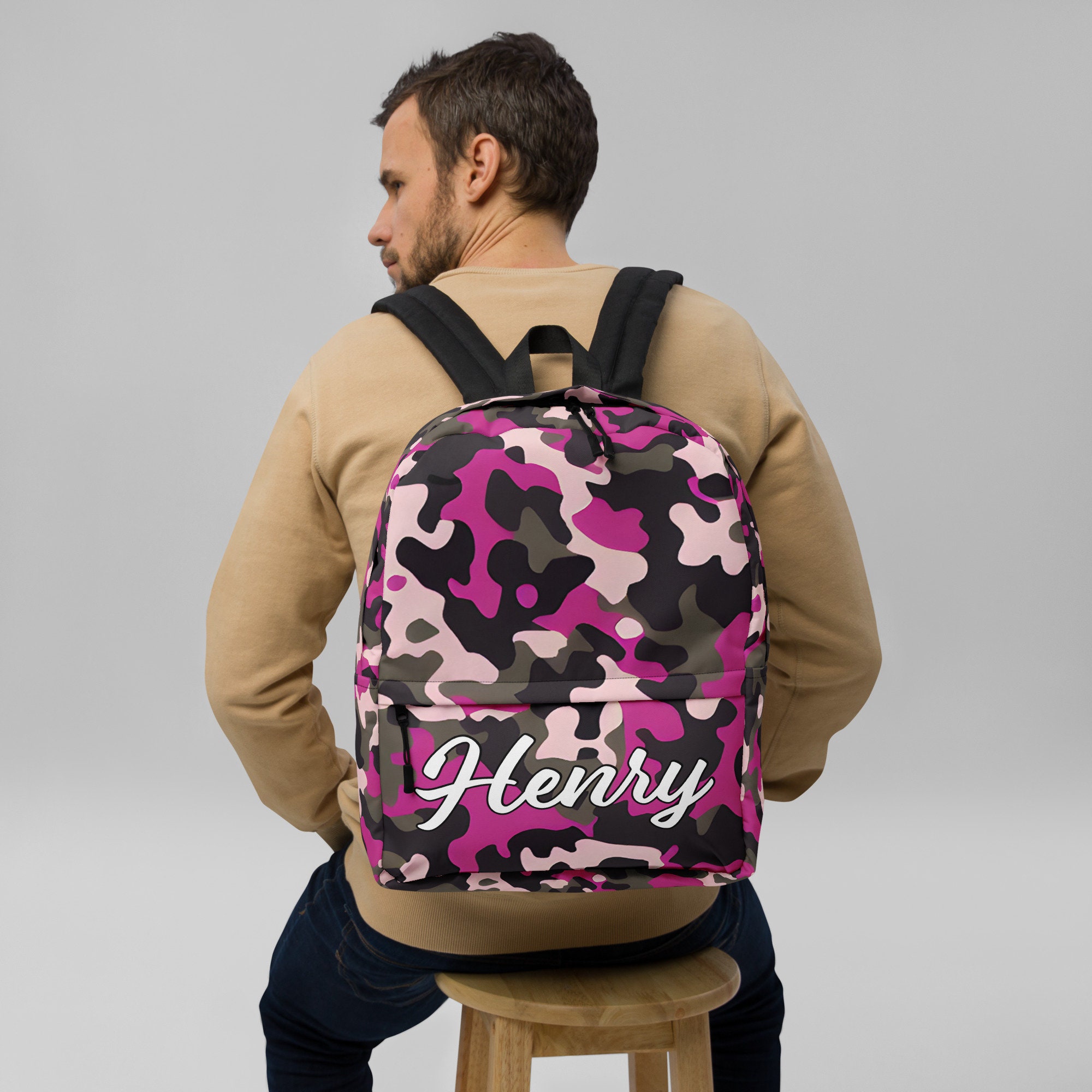 Made to Order Military Camo Backpack Back to School, Personalized Army ...
