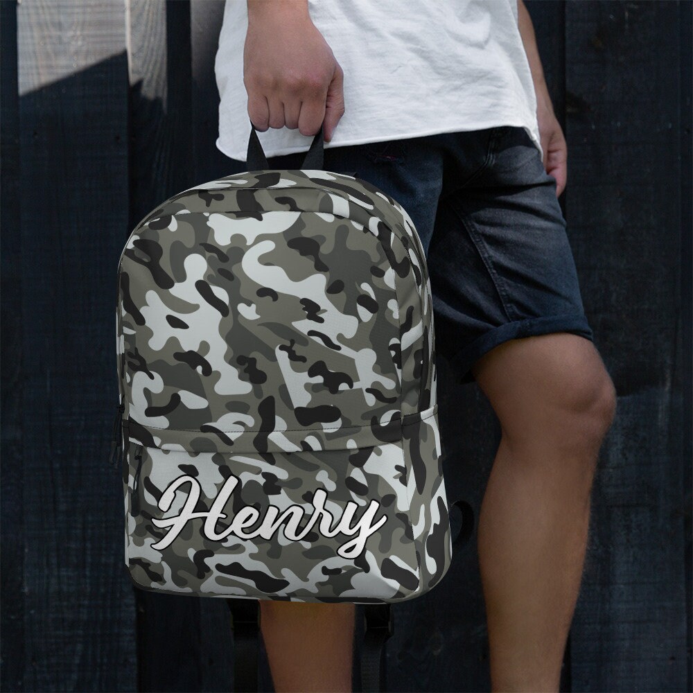 Made to Order Military Camo Backpack Back to School, Personalized Army ...