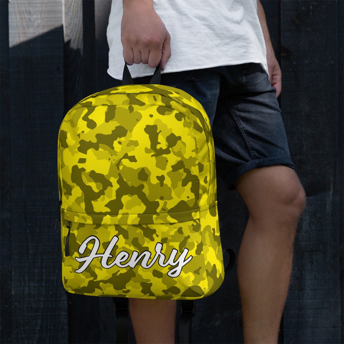 Custom Name Military Themed Backpack, Personalized Army Camo Backpack ...
