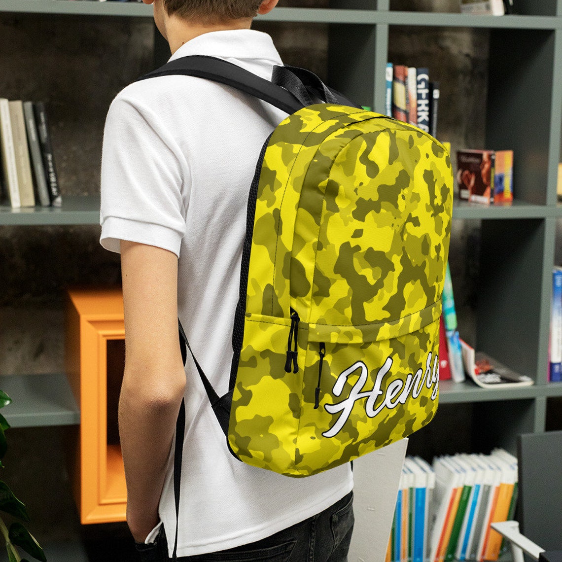 Custom Name Military Themed Backpack, Personalized Army Camo Backpack ...