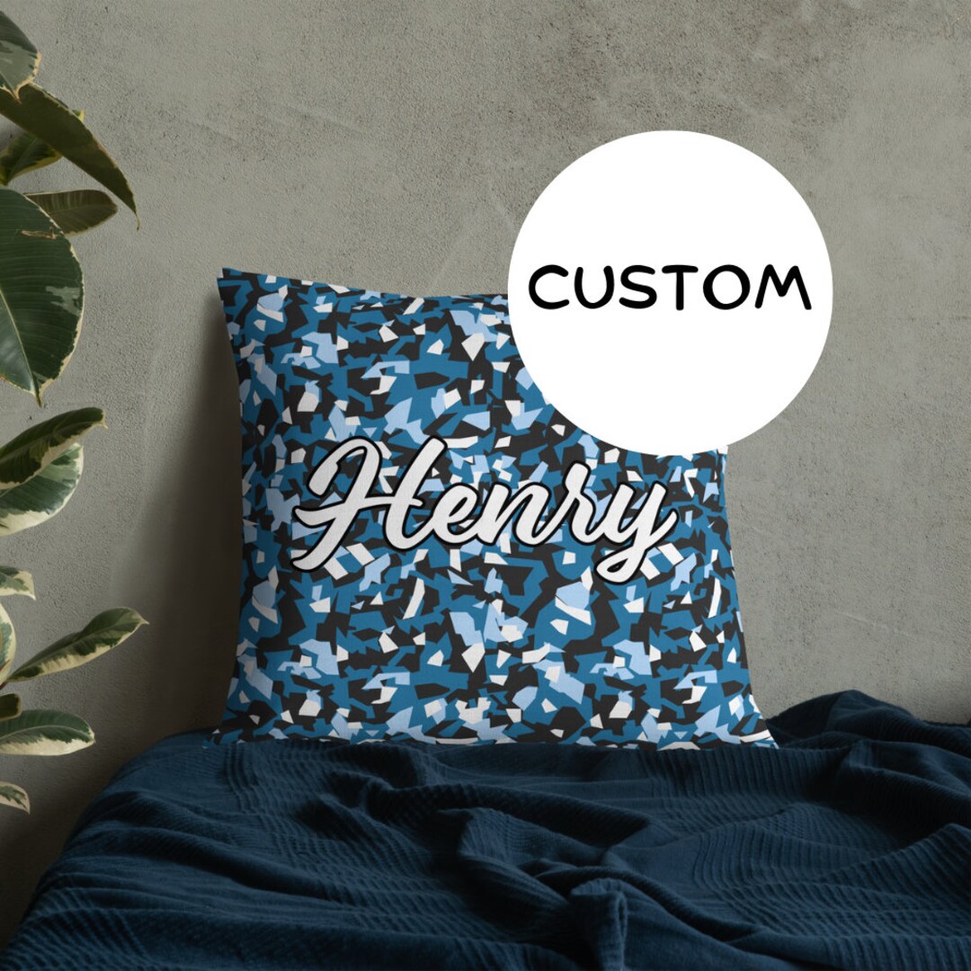 Custom Name Military Themed Pillow, Personalized Army Camo Pillow, Army ...
