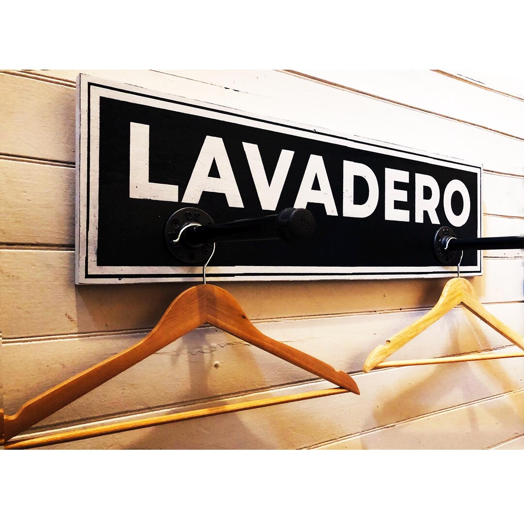 Lavadero Clothes Hanger, Laundry Room Sign, Spanish Sign, Hispanic ...