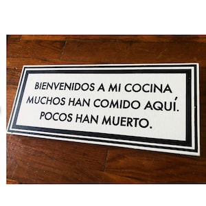 Hispanic Kitchen "welcome to My Kitchen" 6 X 17 OR 12 X 34.5 Beautiful ...