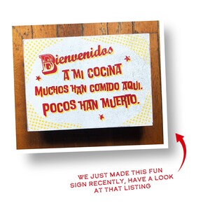 Funny Hispanic Sign, Framed Callate Y Come "shut up and Eat" 6 X 20 ...