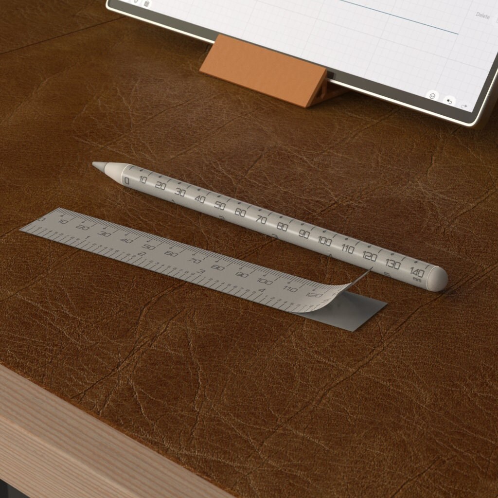 The Rulerwrap for Apple Pencil gen I II Vinyl Ruler Skin for Stylus - Etsy
