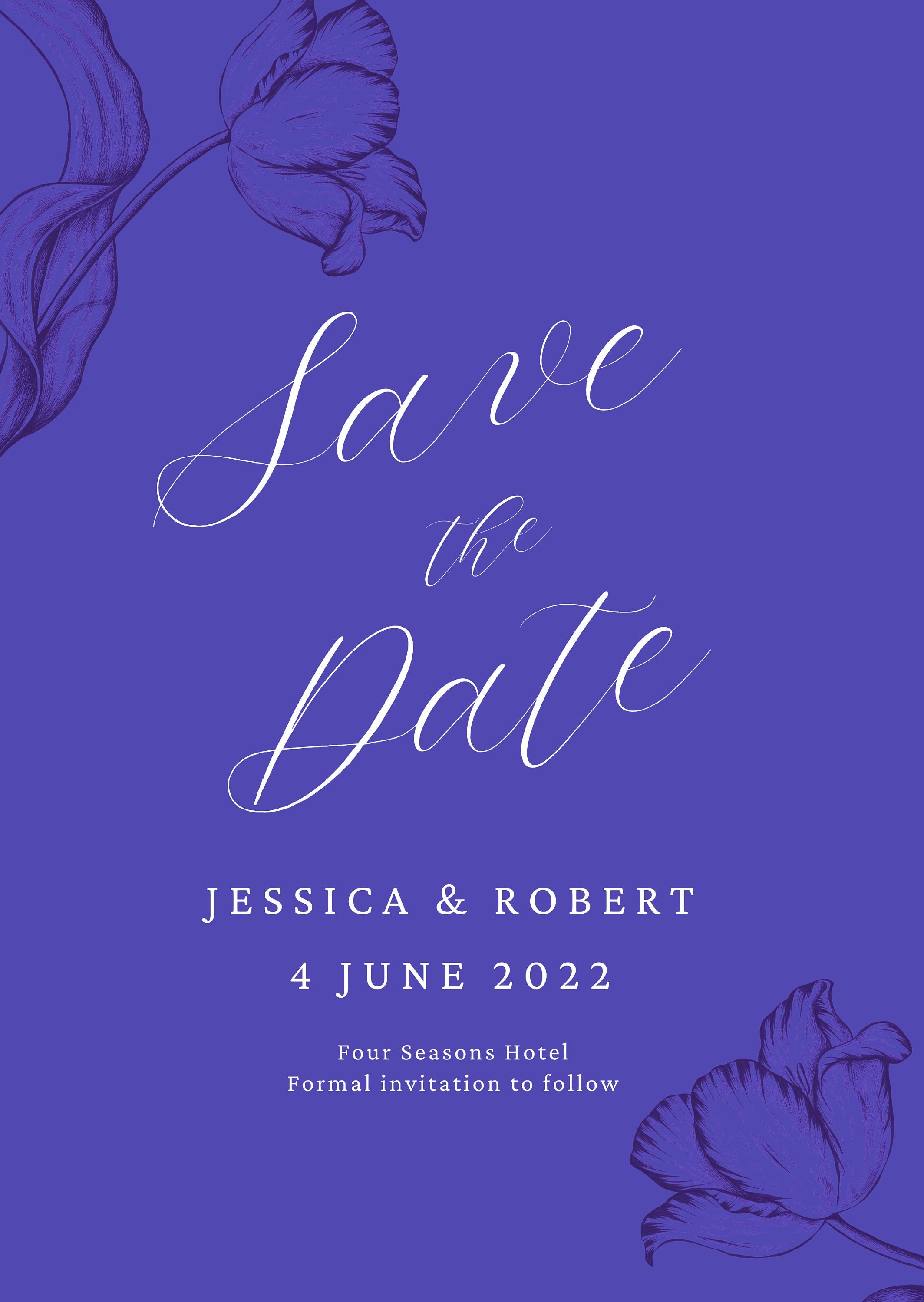 Save the Date Digital Invitation Card Customizable La La - Etsy