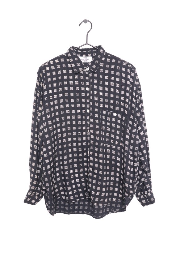 80s geometric button - Gem