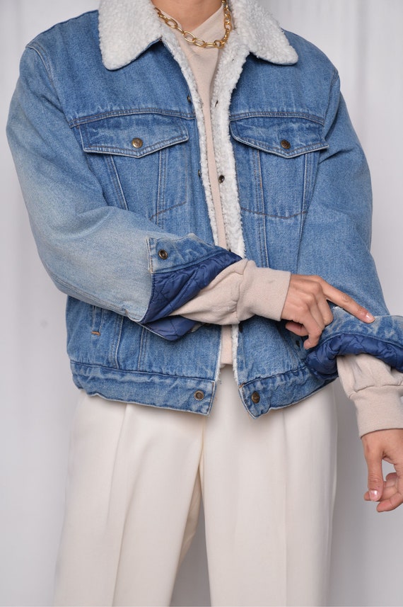 Denim sherpa lined jacket - Gem