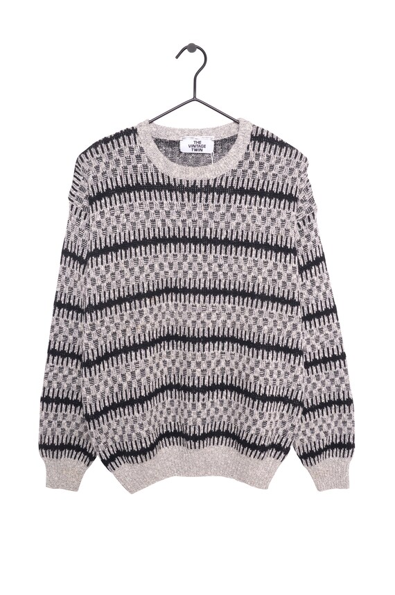 Vintage Lasa Geometric Tribal Pattern Sweater Made In… - Gem