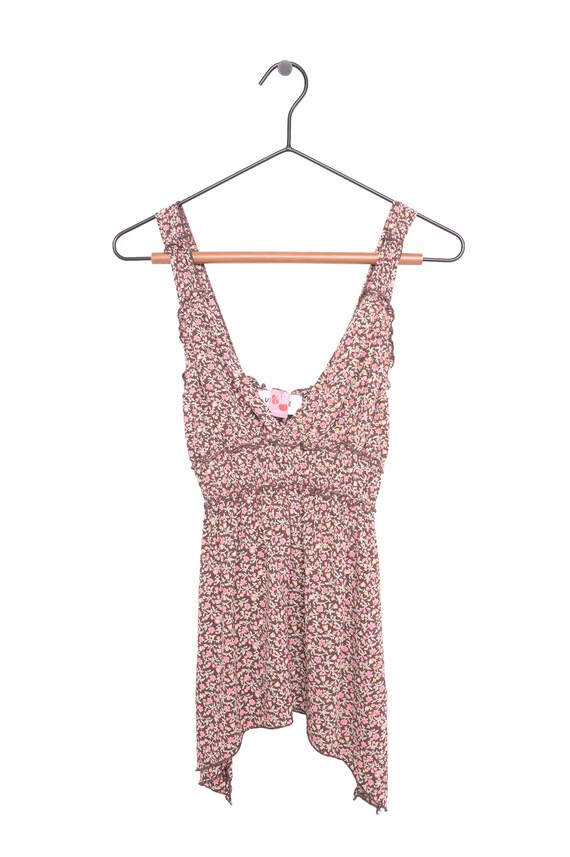 y2k floral ruffle top - Gem