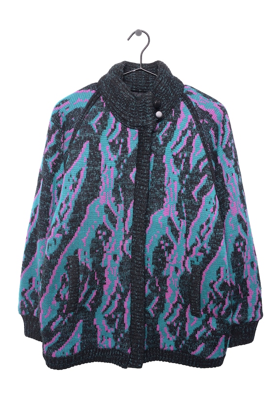 Lined abstract sweater - Gem