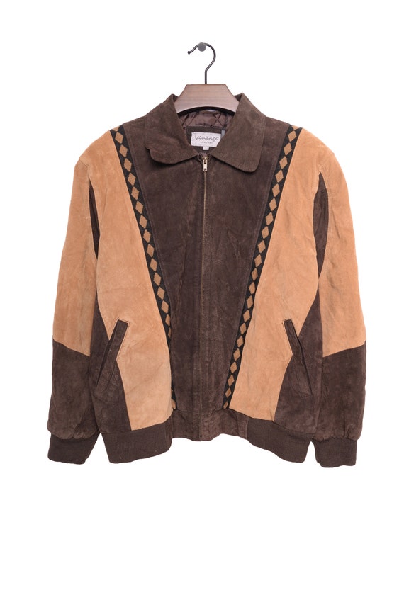 1990s Suede Patchwork Bomber - Gem