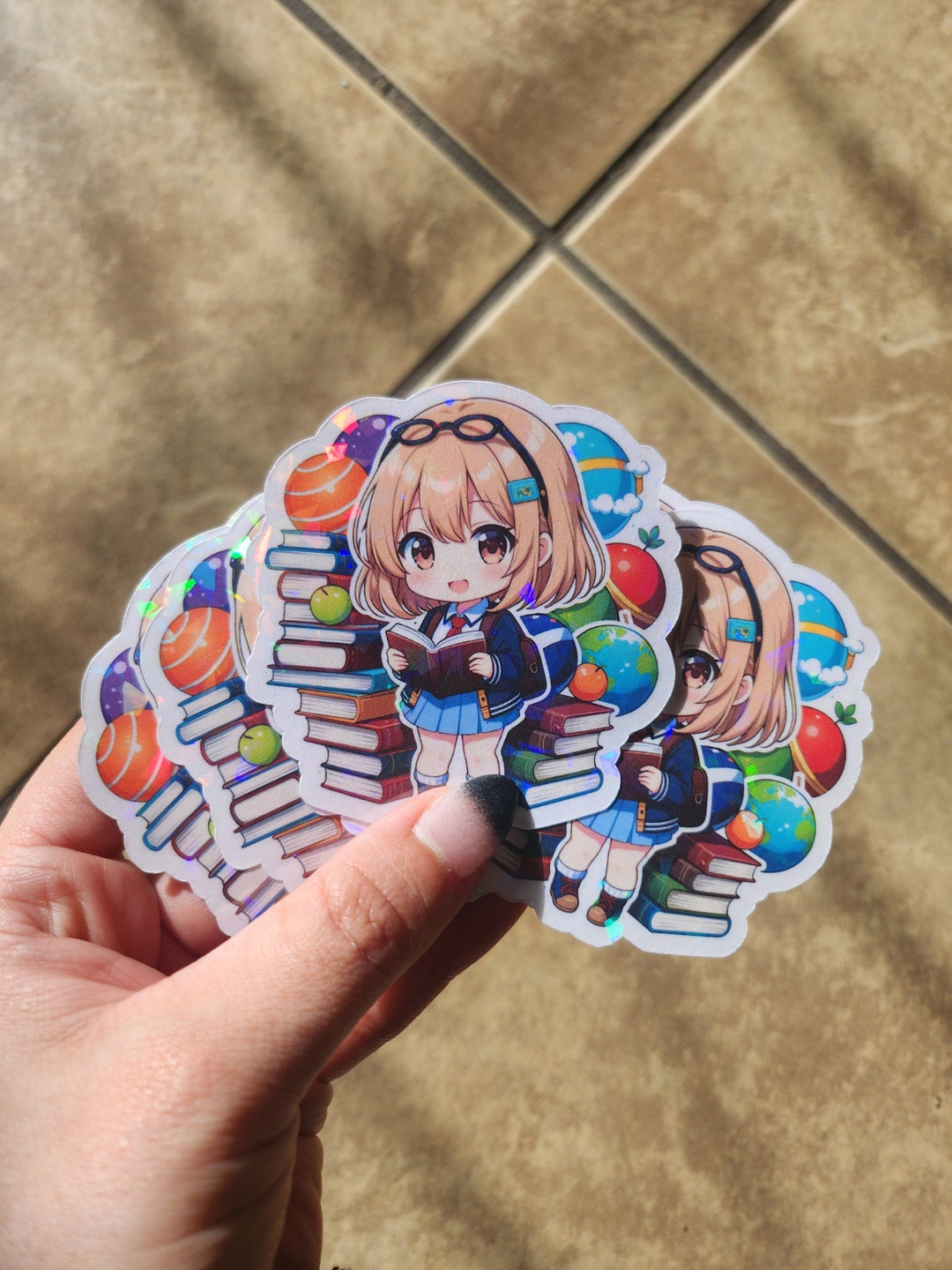 Kawaii Chibi Bookworm Sticker / Cute Stationary / Kawaii / School ...