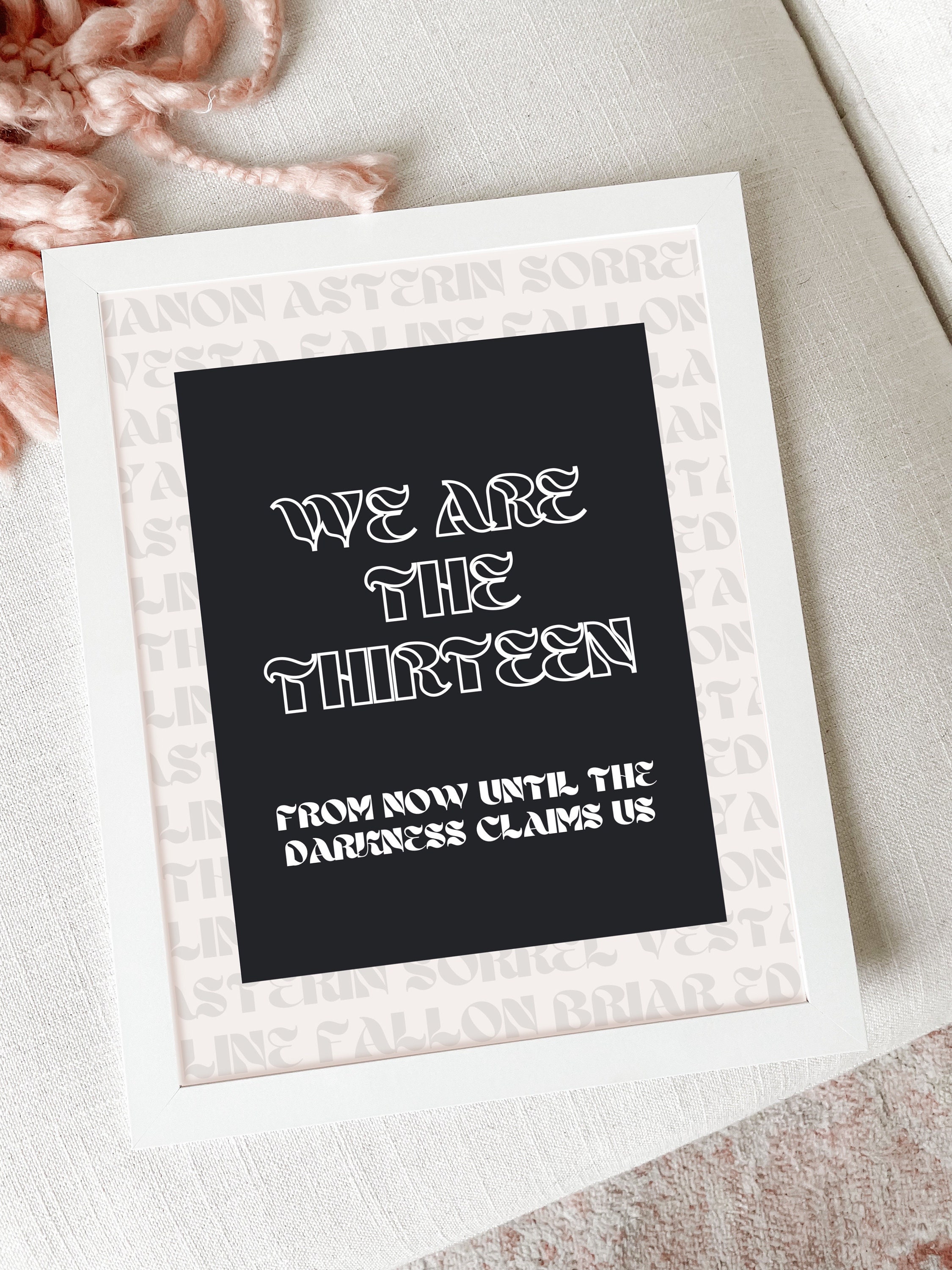 We Are the Thirteen Sarah J Maas Book Poster - Etsy