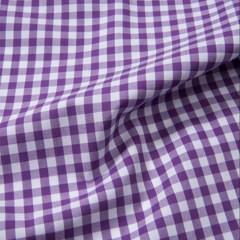 Purple Check Linen Dress - Etsy